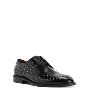 GIUSEPPE ZANOTTI Metal Studded Leather Derby Shoes
