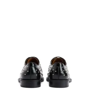 GIUSEPPE ZANOTTI Metal Studded Leather Derby Shoes