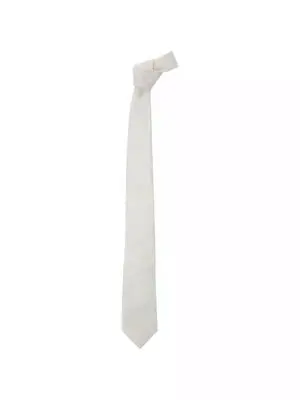Giorgio Armani Silk Neck Tie White