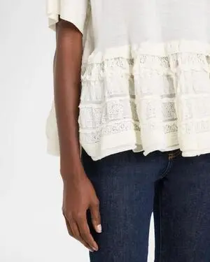 Alaïa Mock-neck Peplum Shirt