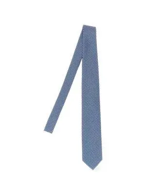 TOM FORD Star-jacquard Neck Tie - Blue