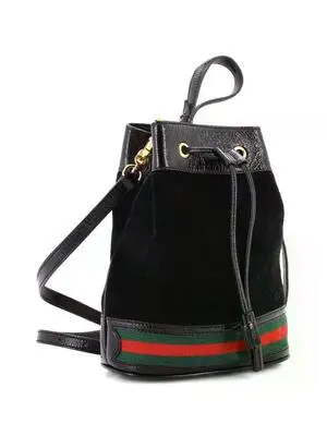 Gucci Ophidia Suede Small Bucket Bag - Black