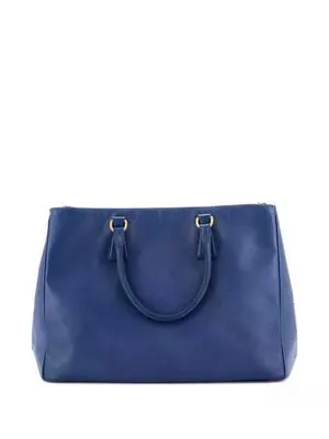 Prada Lux Saffiano Leather Large Tote Bag - Blue