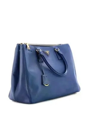 Prada Lux Saffiano Leather Large Tote Bag - Blue
