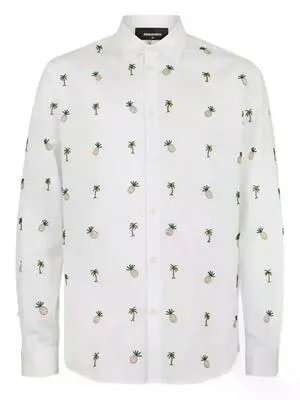 Dsquared2 Pineapples Palms Embroidery Shirt