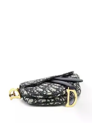 Dior Saddle Handbag Oblique Canvas Mini - Blue