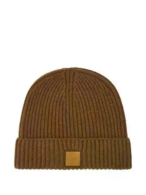 FERRAGAMO Ribbed-knit Beanie - Brown