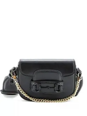 Gucci Horsebit 1955 Flap Wallet With Strap - Black