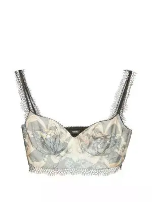 Versace Bralette Laced Top - Grey