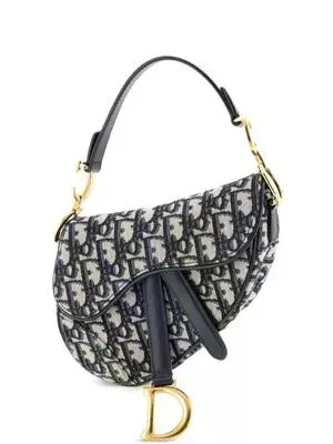 Dior Saddle Handbag Oblique Canvas Mini Shoulder Bag - Blue