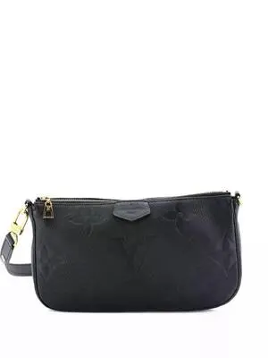LOUIS VUITTON Multi Pochette Accessoires Monogram Empreinte Giant Crossbody Bag - Black