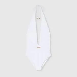Gucci Jersey Bodysuit With Metal Tag