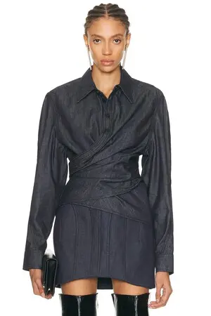 Mugler Frill Shirts For Women