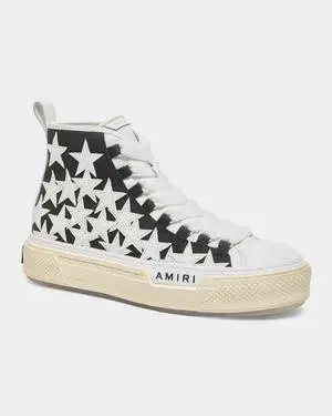 Amiri Stars Court Hi High-top Sneakers - Black