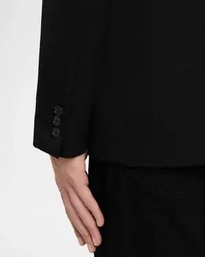 Givenchy Apos;s Fitted Wool Raw-edge Two-button Blazer - Black