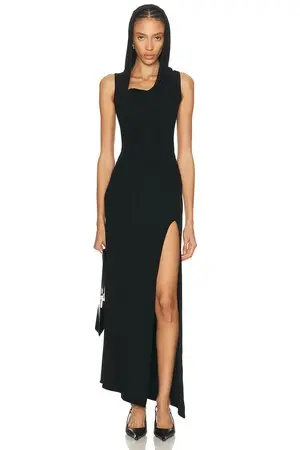 MUGLER Hooded Maxi Gown