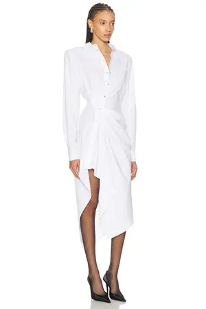 MUGLER Asymmetrical Shirt Dress