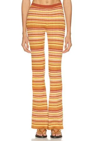 BANANHOT Ann Pant - Toffee Rib Stripes