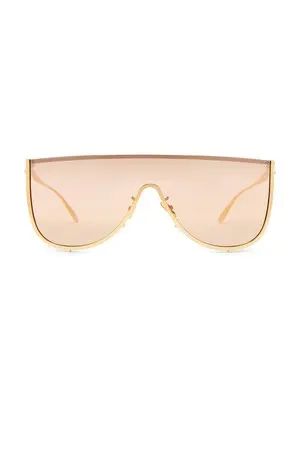 Alaïa Shield Sunglasses - Gold & Brown