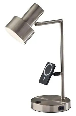 ADESSO Rowe Supercharger Led Desk Lamp - Brushed Steel