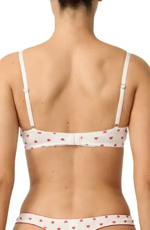 KAT THE LABEL Hugo Heart Print Underwire Bra