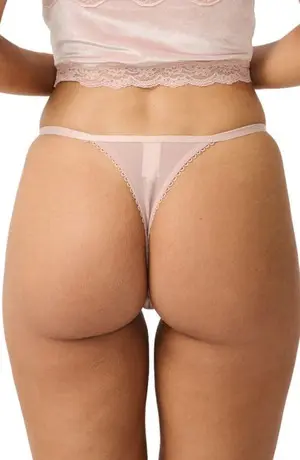 KAT THE LABEL Polly Lace Trim Thong