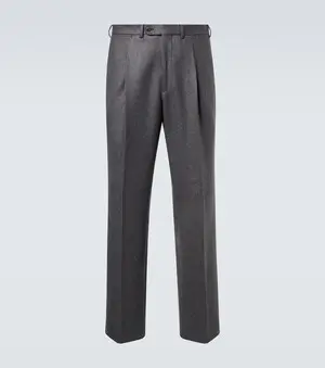 SAMAN AMEL Wool Suit Pants - Grey