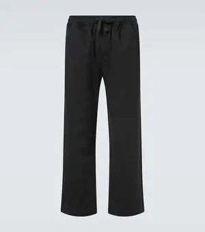 SAMAN AMEL Cashmere Straight Pants - Grey