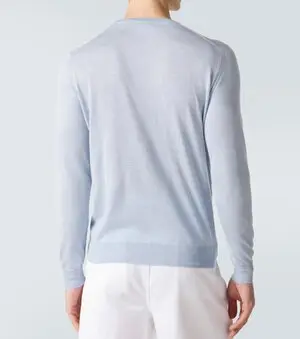 Fedeli Argentina Cashmere And Silk Sweater - Blue