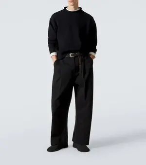 Studio Nicholson Wool And Cotton Mockneck Sweater