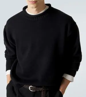 Studio Nicholson Wool And Cotton Mockneck Sweater