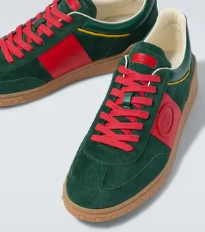 Valentino Garavani Suede Lace-up Sneakers - Green