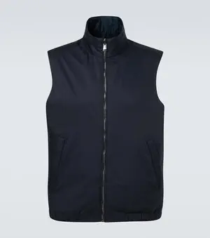 Canali Reversible Vest - Blue