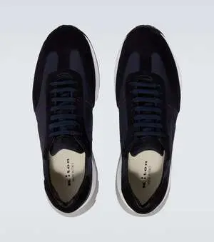 Kiton Suede Trimmed Sneakers