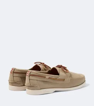 Kiton Suede Boat Shoes - Beige