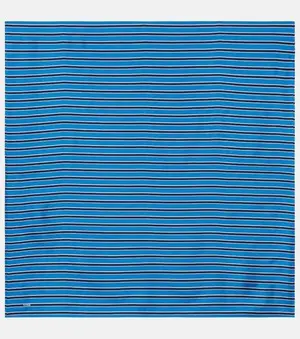 TOTEME Striped Silk Scarf - Blue
