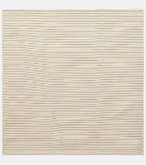 TOTEME Striped Silk Scarf - Beige