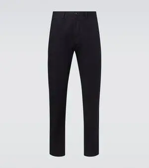 SLOWEAR Slim Cotton-linen Trousers - Blue