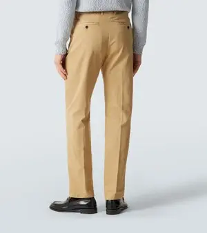 SLOWEAR Slim Cotton-linen Trousers - Brown