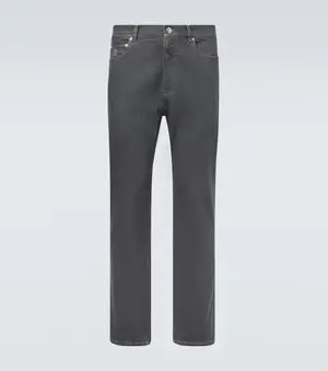 Brunello Cucinelli Logo Straight Jeans - Grey