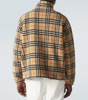 Burberry Check Wool-blend Zip-up Jacket