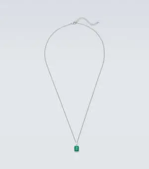 Mateo Sterling Pendant Necklace With Malachite - Silver