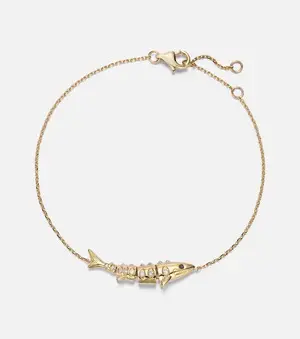 Yvonne Léon Marlin Chain Bracelet With Diamonds - Gold