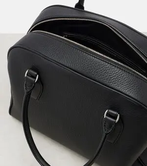 THE ROW India 12 Leather Top-handle Bag - Black