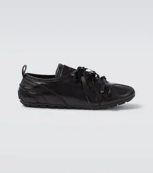 Simone Rocha Ballerina Grip Leather Sneakers - Black