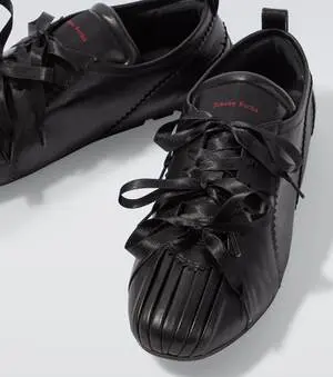Simone Rocha Ballerina Grip Leather Sneakers - Black