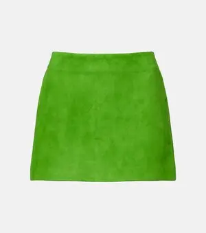 Staud Crest Suede Mini Skirt