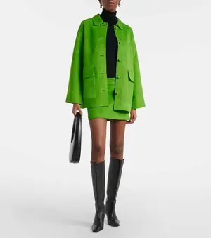 Staud Crest Suede Mini Skirt