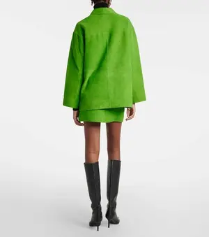 Staud Crest Suede Mini Skirt