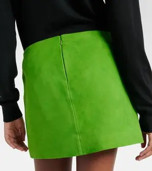 Staud Crest Suede Mini Skirt